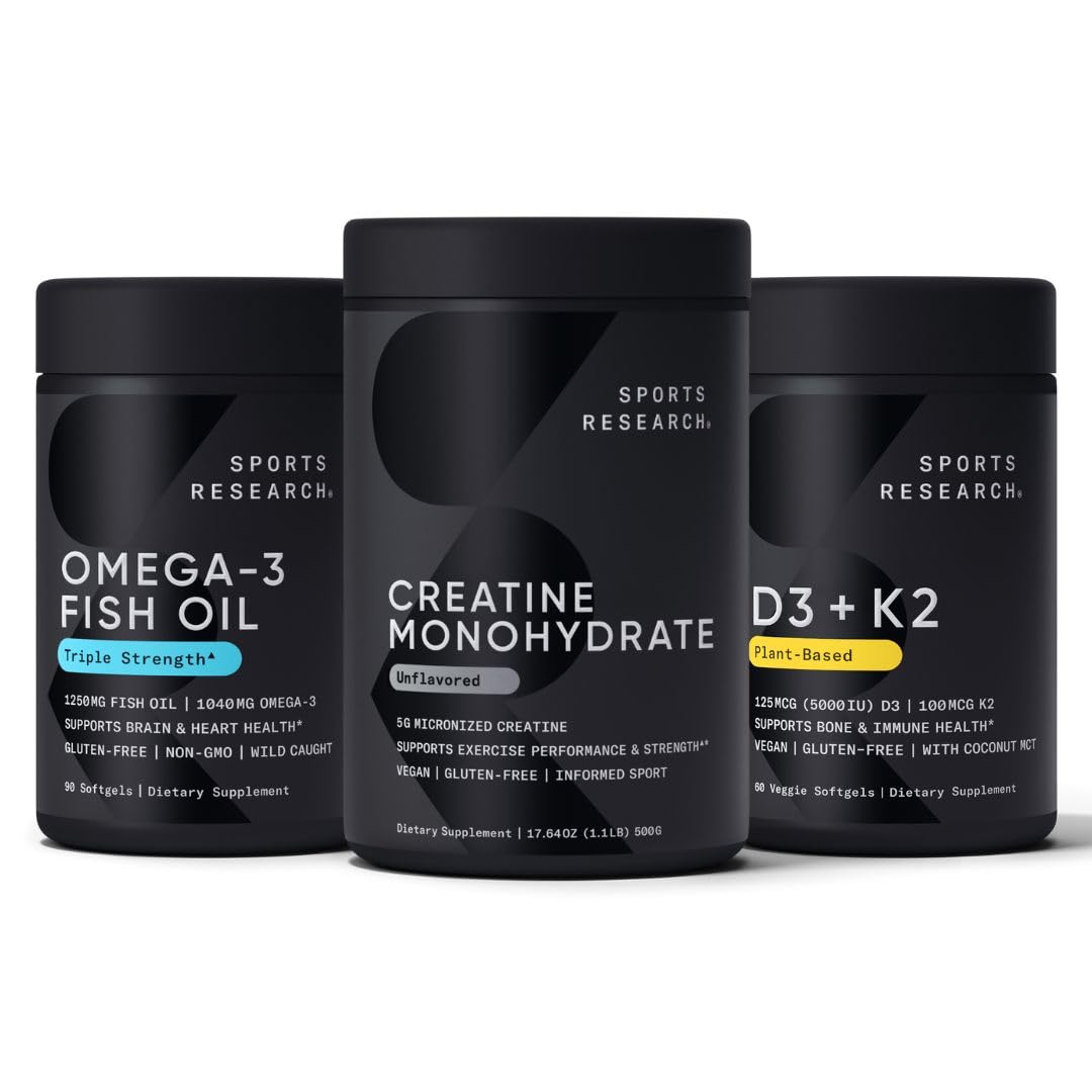 Amazon.com: Sports Research Triple Strength Omega 3 Fish Oil - Burpless ...