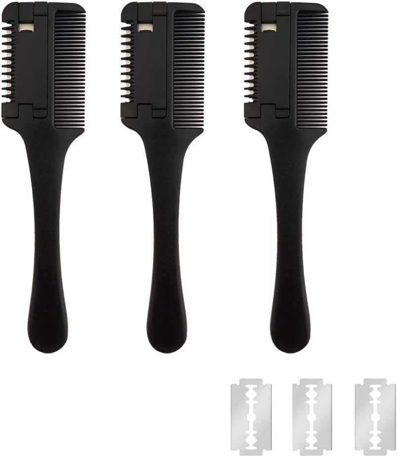 Amazon.com : 6 Pieces Hair Razor Comb with 20 Pieces Razors, Cutter ...