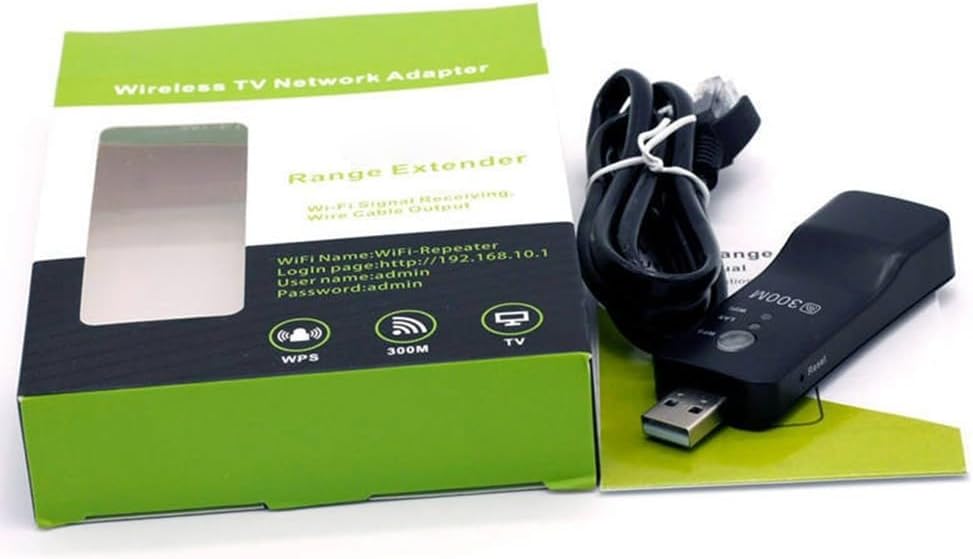 300Mbps Wireless USB Repeater for Smart TV with RJ45 Port 2.4GHz WiFi ...