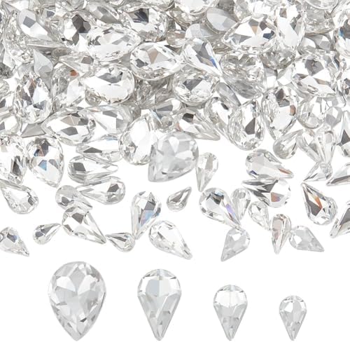 Amazon.com: FINGERINSPIRE 94 Pcs Pointed Back Rhinestone 6 Sizes Glass ...