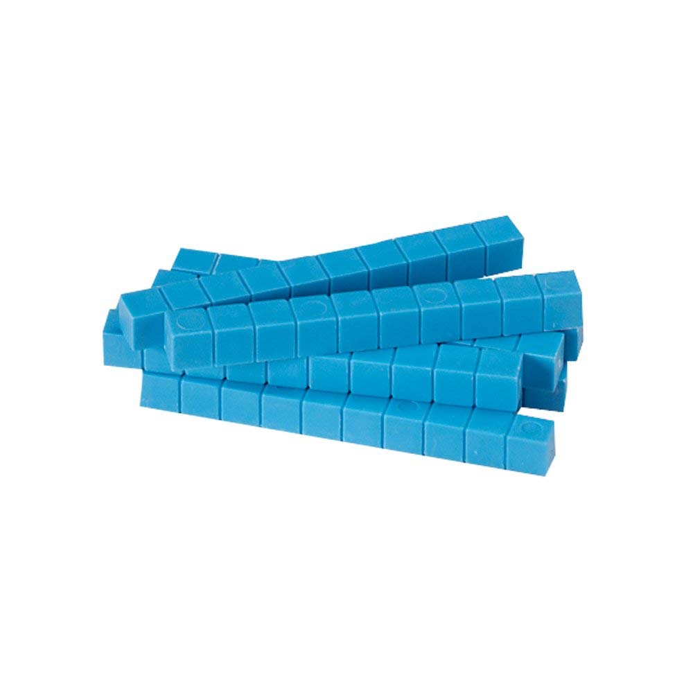 Hand2mind 50 Blocks Blue Plastic Base Ten Rods Place Value