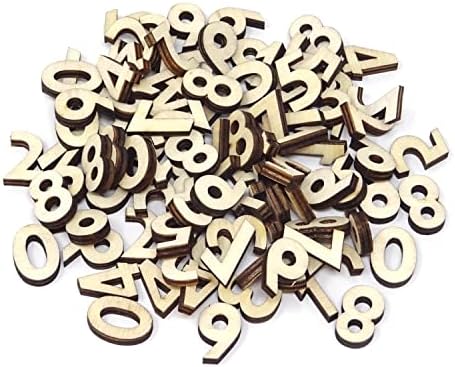 Amazon.com: Honbay 100PCS 15mm/0.6inch Natural Wooden Numbers for DIY ...