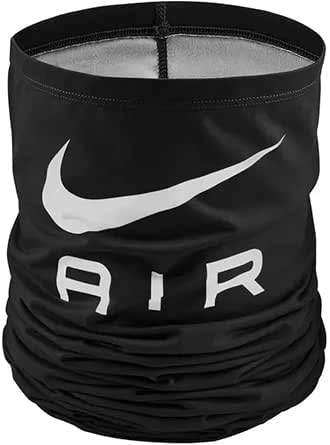 Nike Therma-Fit Neck Warmer - Black/White, Black/White, One Size, Black ...