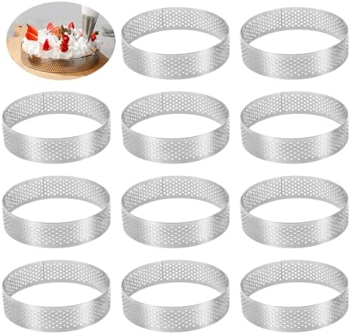 Amazon.com: 20 Pack Tart Shell Tools Perforated Tart Nonstick Round ...