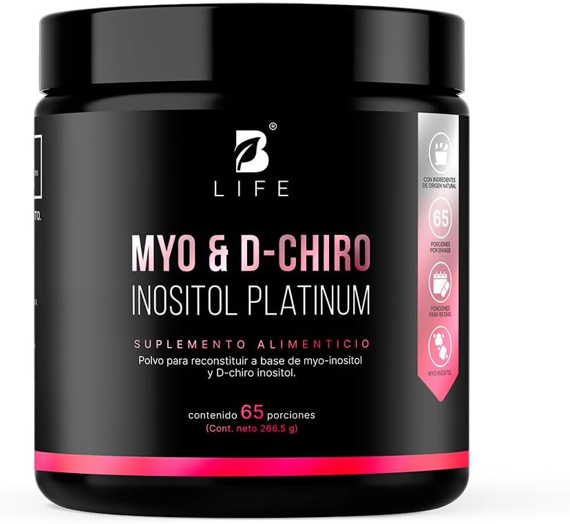 B Life Myo y D-Chiro Inositol | 65 Porciones | Mezcla de 40:1 | Myo & D ...