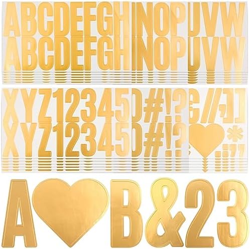 Amazon.com: Gold Letter Stickers 2.5”, 600 Pcs 36 Sheets Large Alphabet ...