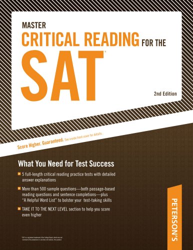 Amazon.com: Peterson's Master Critical Reading for the SAT ...
