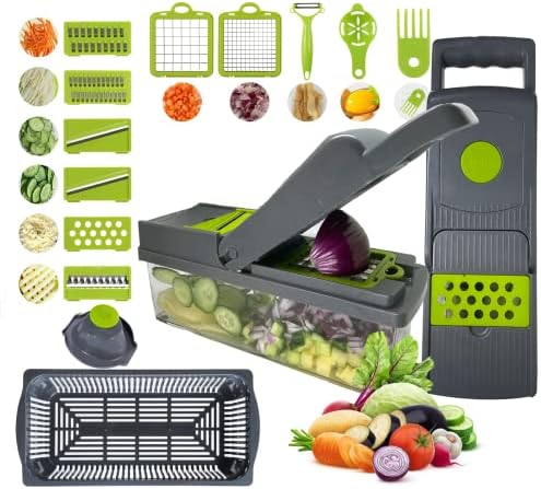 Amazon.com: Vegetable Chopper, Onion Chopper, Mandolin Slicer,Pro 10 in ...