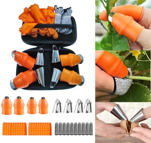 Amazon.com : 34Pcs Silicone Gardening Thumb Knife Pruner Anti-Cut ...