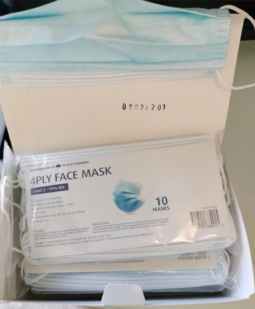 Face Masks 4-ply Pack 50 (Level 2) : Amazon.com.au: Health, Household ...