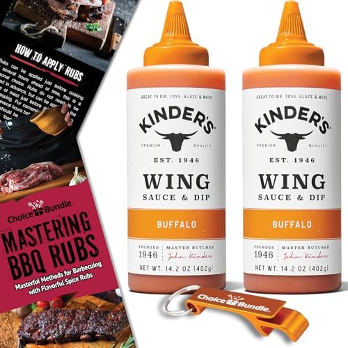 Amazon.com : Kinder's Buffalo Wing Sauce & Dip 2 PK Choice Bundle (28.4 ...
