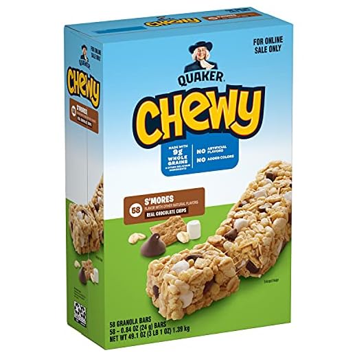 퀘이커 Chewy 스모어 그래놀라 바 58개입 45% 할인 후 10.67불 - MODUBA