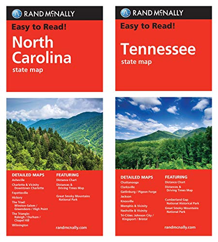 Map Of The Carolinas Rand McNally Easy To Fold: North Carolina State ...