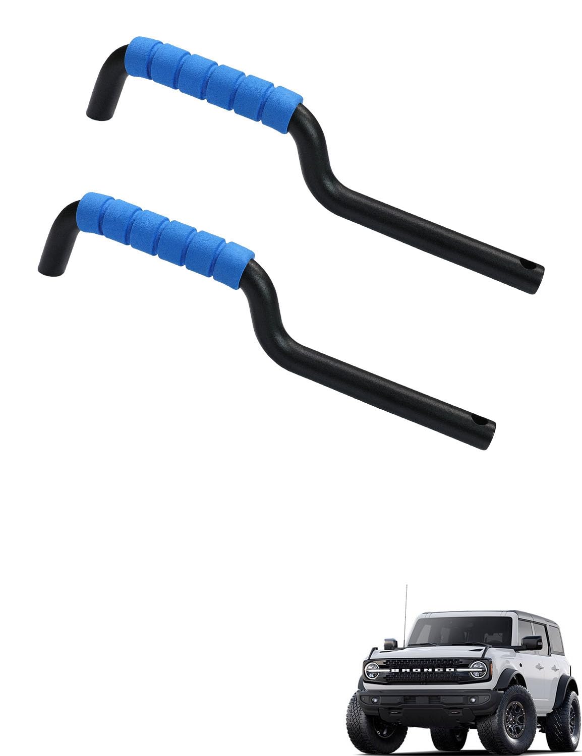 Snapklik.com : JROAD Bronco Front Roll Bar Grab Handles Compatible