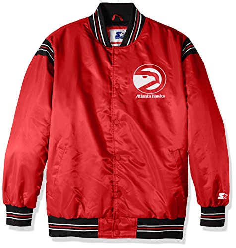 STARTER Adult Men The Enforcer Retro Satin Jacket NBA Atlanta Hawks ...