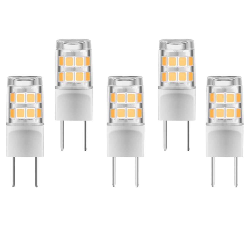 5-Pack G8 LED Bulb 3W GY8.6 Bi-Pin Base T4 JCD Bulb Replacement for GE ...
