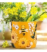 GUGUGO Cute Bee Hut Plant Pots, Cute Unique Succulent Animal Planters ...