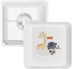 Giraffe Elephant Cartoon Animal Brown PBT Keycaps for Mechanical ...