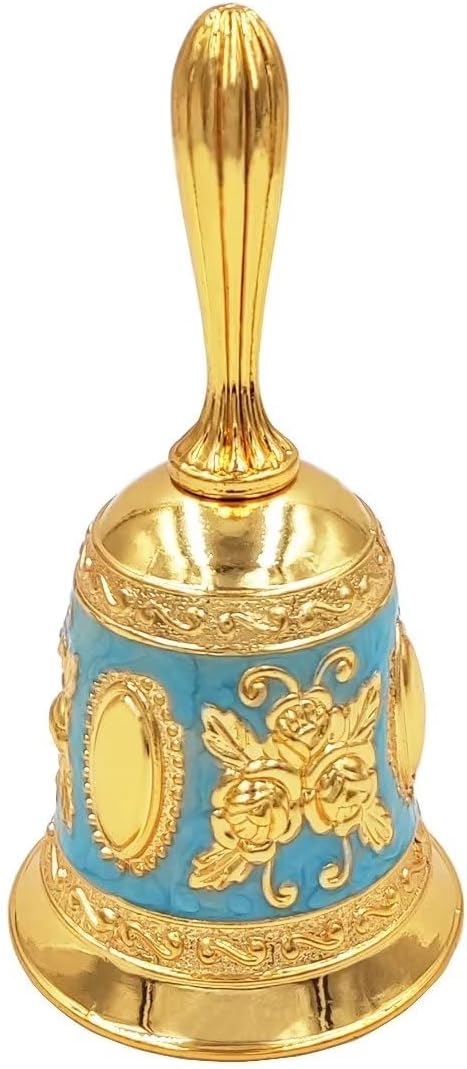 Amazon.com - Golden Hand Bell, Engraved Peacock Call Bell Handheld Bell ...