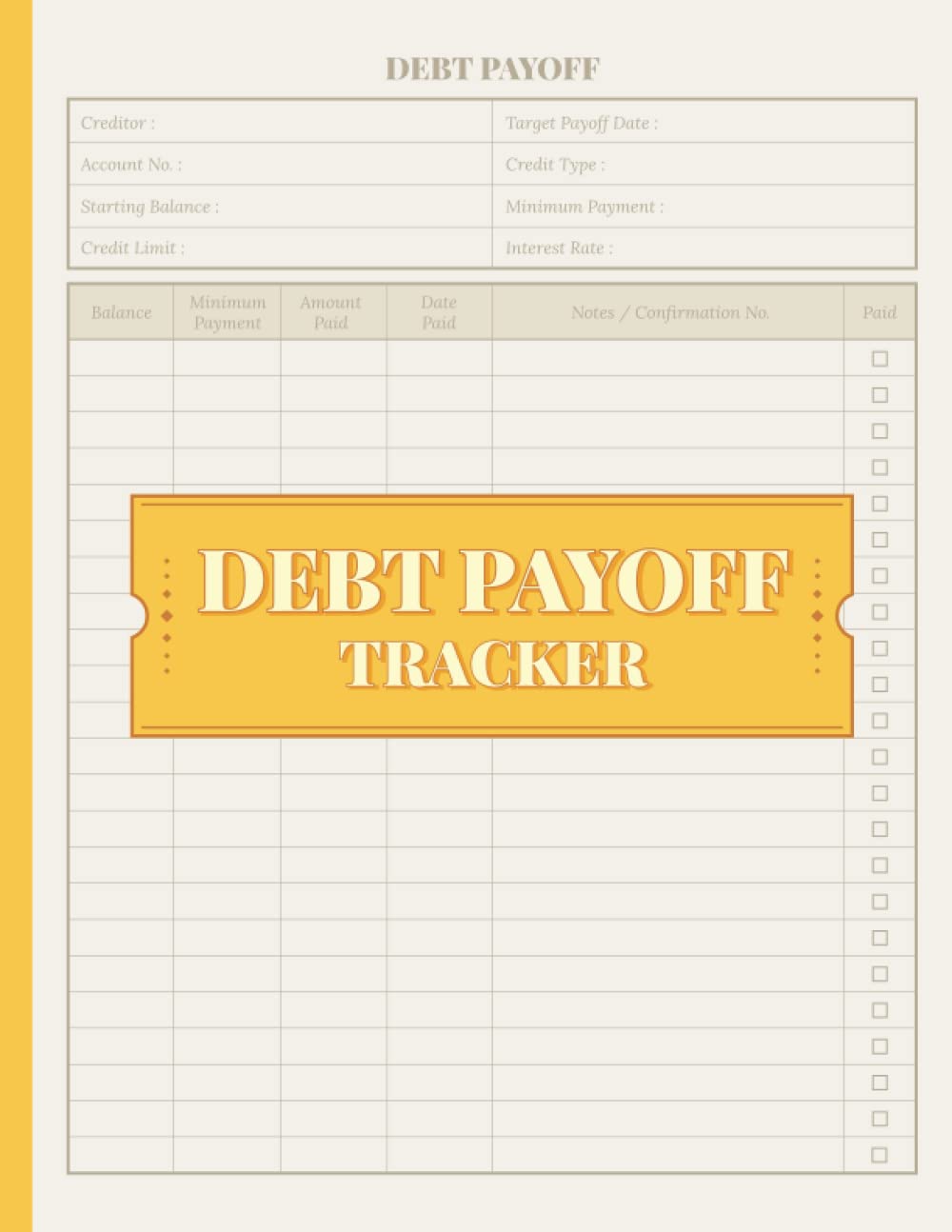 Debt Payoff Tracker: Debt Payoff Planner and Payment Tracker for Debt ...