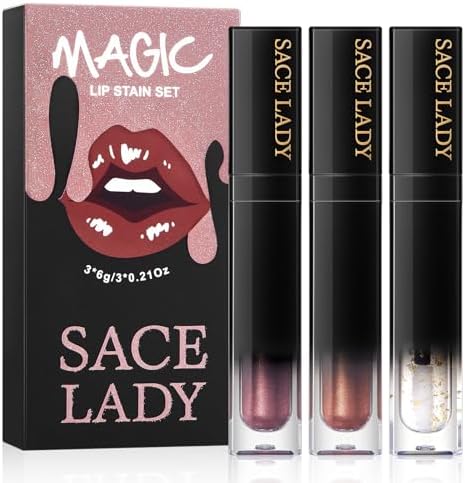 Amazon.com : SACE LADY Lip Stain Set Peel Off, Long Lasting Waterproof ...