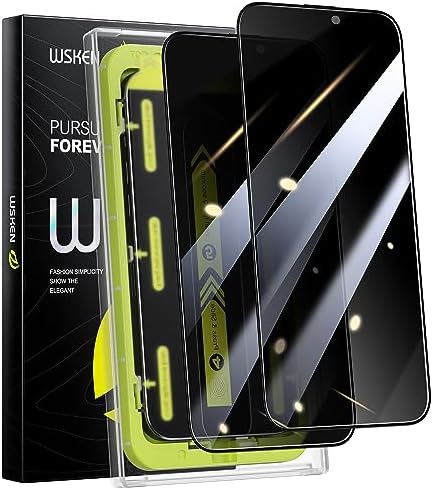 WSKEN for iPhone 15 Pro Privacy Screen Protector - [28°Anti Spy][Auto ...
