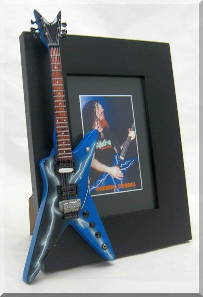 Amazon.com: DIMEBAG DARRELL Miniature Guitar Picture Frame Dean Blue ...