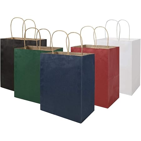Amazon.com: bagmad 100 Pack Multicolor Small Color Gift Bags with ...