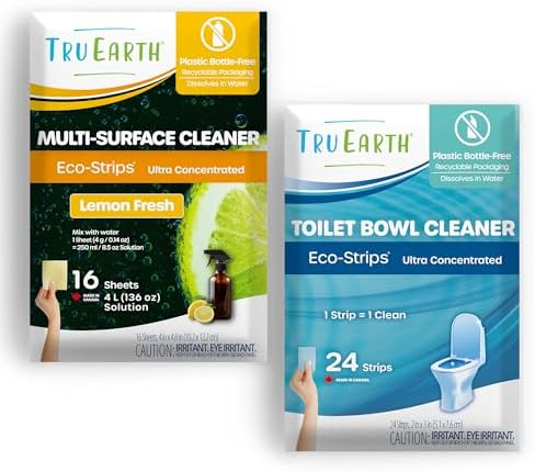 Amazon.com: Tru Earth Eco-Strips Bathroom Cleaner Bundle: Toilet Bowl ...