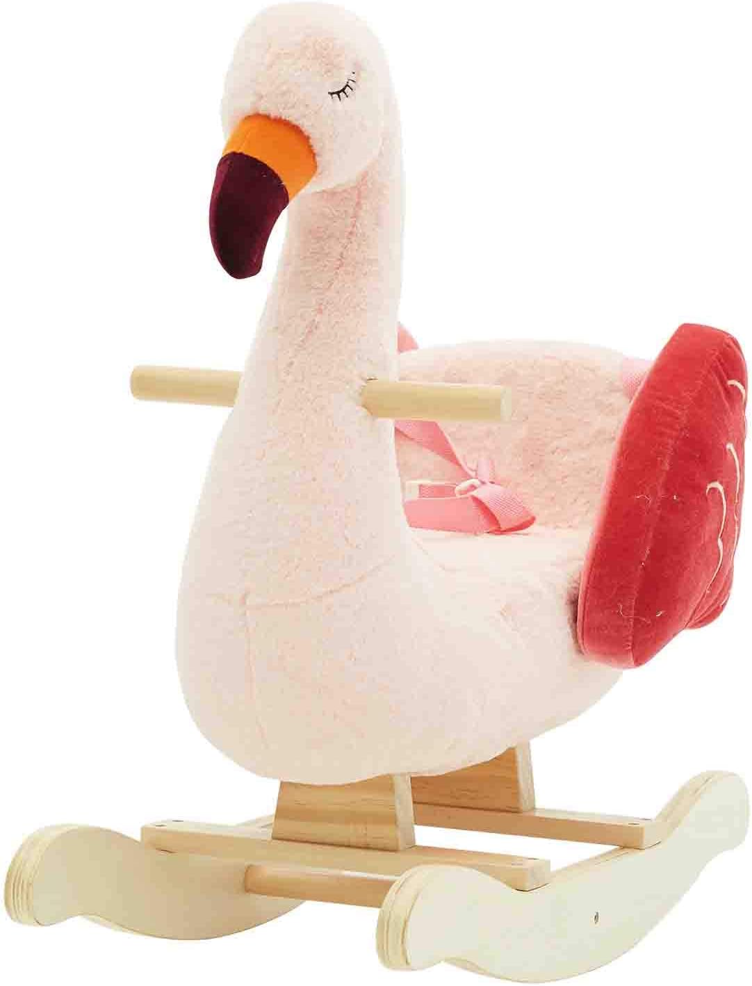 Amazon.com: labebe 【New】 Plush Rocking Horse Pink, Kid Ride On Toy for ...