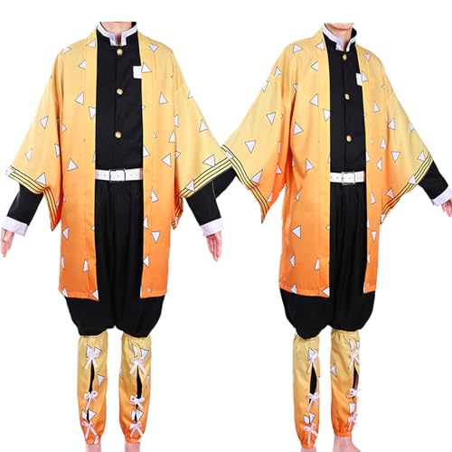 Amycute Zenitsu Cosplay Kids Adults Demon Slayer Zenitsu Costume ...