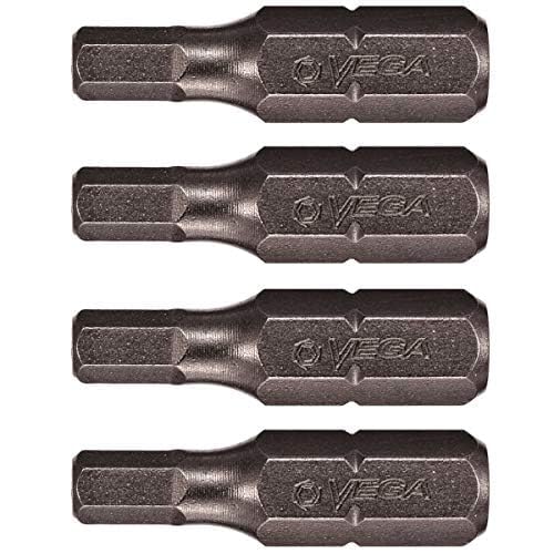 VEGA 4mm HEX Tamper Proof Security Bits. Professional Grade ¼ Inch Hex ...
