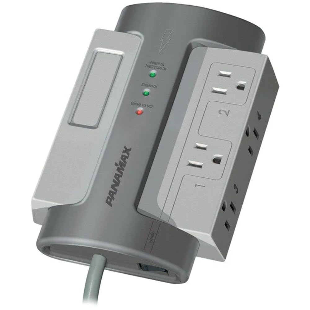 Amazon.com: Panamax M4-EX 4 AC Outlet Surge Protection - Silver ...