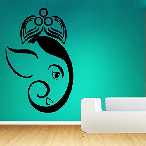 Decor Kafe 'Ganesh' Wall Sticker (PVC Vinyl, 58.42 cm x 38.1 cm, Black ...