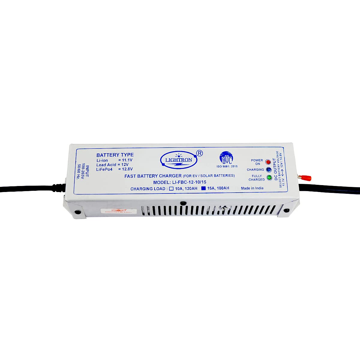 LIGHTRON 12V 10A Automatic & Fast Universal Battery Charger | Ideal for ...