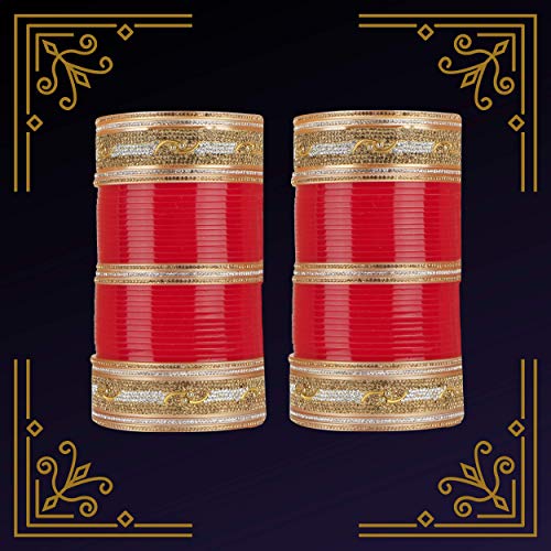 Buy Suhagan Vidhata Bridal Punjabi Chuda Bangles Set for Women ...