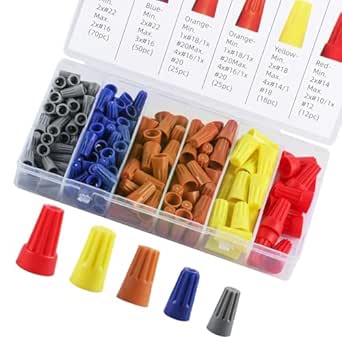 Twist-On Wire Connector Screw Terminals Assortment Kit, Wire Caps Kit ...