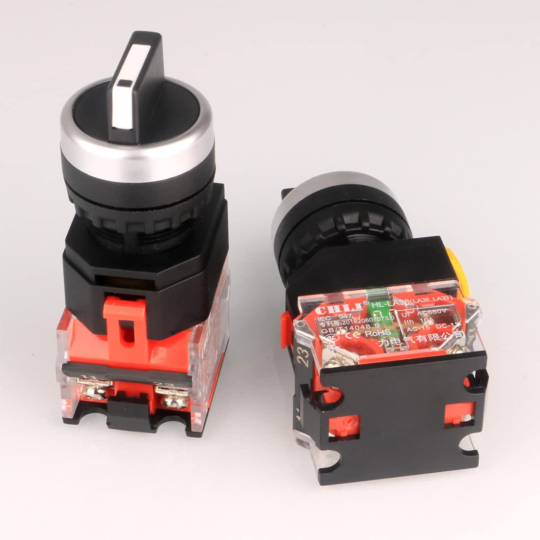 GUUZI 22mm Maintained Waterproof Self-Lock Switch Selector Rotary ...