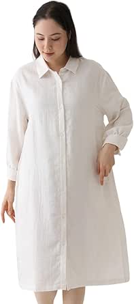 Amazon | [UCHINO] マシュマロガーゼ レディス シャツカラーワンピース RWF16860 | ルームワンピース・ネグリジェ 通販