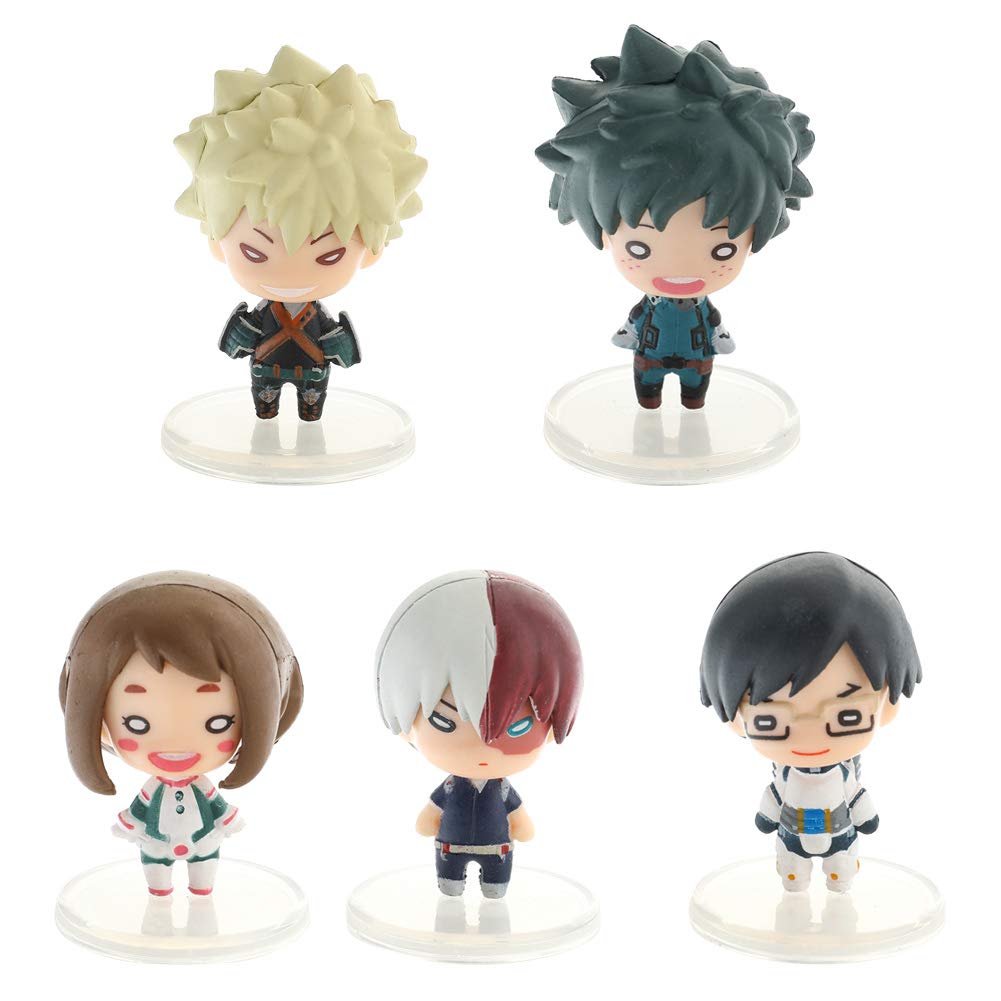 Buy Bowinr 5pcs My Hero Academia Mini PVC Figure, Izuku Midoriya ...