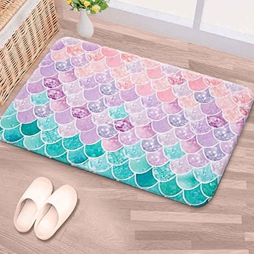 Amazon.com: Fosiyaa Mermaid Bath Mat Soft Thick Microfiber Cute Kids ...