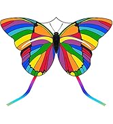 Amazon.com: JEKOSEN Butterfly Huge Kite for Kids and Adults Easy to Fly ...