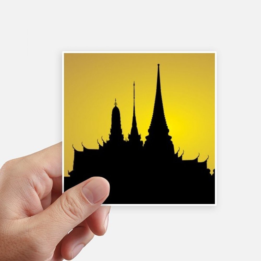 Thai Customs Culture Shadow Temple Sticker Square Waterproof Stickers ...