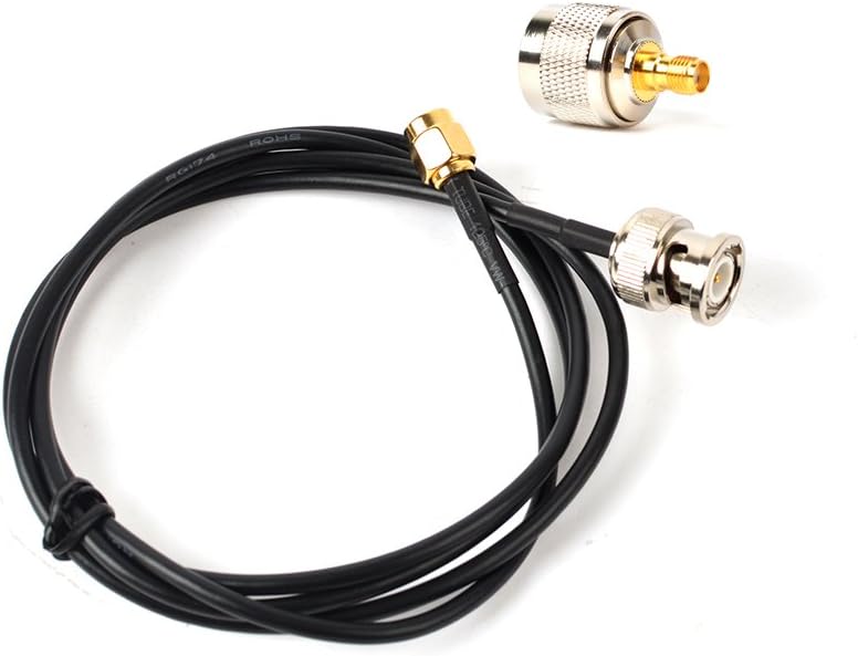 Amazon | 変換ケーブル SMAP to BNCP/SMA オス ⇔ BNC オス 同軸ケーブル 全長1M SMAJ-NP変換コネクタ付 | ノーブランド品 | 同軸デジタルケーブル
