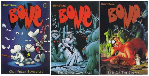 Bone First Editon Set: Out from Boneville; The Great Cow Race; Eyes of ...
