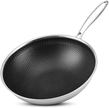 Amazon.com: Sizzle Master Nonstick 11-inch Wok, Nonstick Frying Pans ...