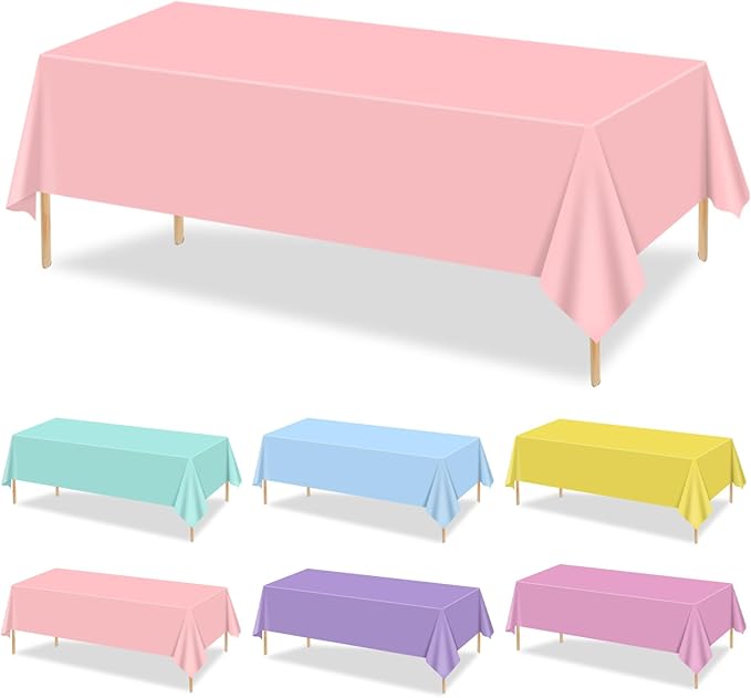 QUERICKY 12 Pack Pastel Tablecloths, 220x130cm Ice Cream Colorful ...
