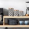 Amazon.com: XYQXYQ Kitchen Countertop Ceramic Checkered Canisters Set ...
