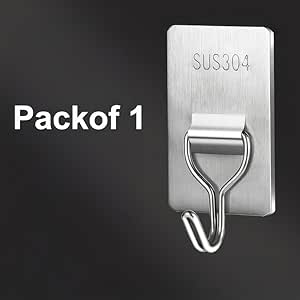 5 Pcs Adhesive Hooks for Apron, No Drill Heavy Duty Kitchen Hooks ...