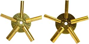 Amazon.com: Sluice Monkey 2Pc Even & Odd 5-in-1 Brass Clock Winding Key ...